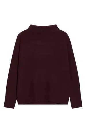 Vince Boiled Cashmere Funnel Neck Pullover - Blackberry
