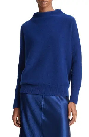 Vince Vince. Boiled Cashmere Funnel Neck Pullover Caspian