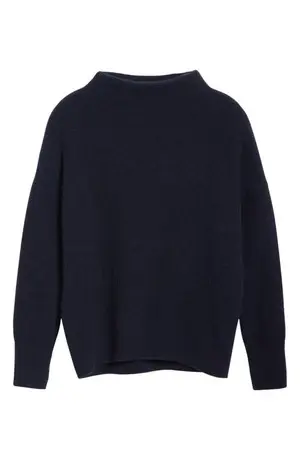 Vince Boiled Cashmere Funnel Neck Pullover - Coastal Blue