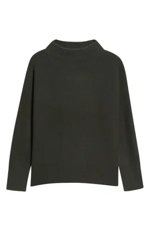Vince Vince. Boiled Cashmere Funnel Neck Pullover Dark Moss