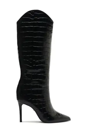 Schutz Maryana Pointed Toe Boots - Black