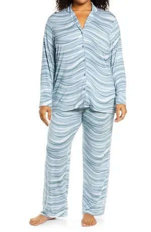 Nordstrom Moonlight Pajamas Blue Drizzle Wave Nouveau