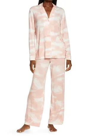Nordstrom Moonlight Pajamas - Pink Veil Rose Soft Ink