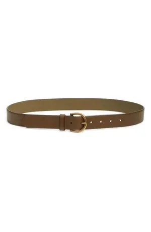 Madewell Madewell Medium Leather Belt Burnt Olive