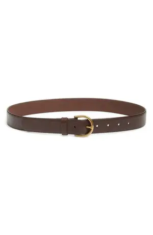 Madewell Madewell Medium Leather Belt Chocolate Raisin
