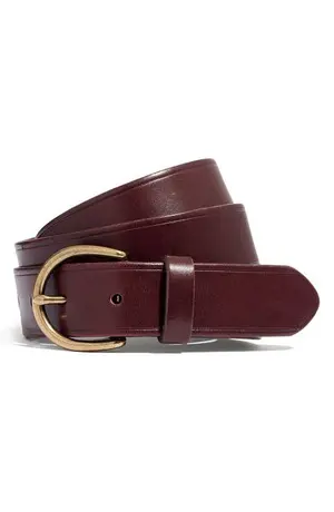Madewell Madewell Medium Leather Belt Dark Cabernet