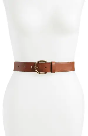 Madewell Leather Belt - Pecan/gold