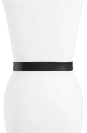 Madewell Leather Belt - True Black/gold