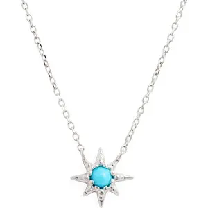 Anzie Starburst Pendant Necklace - Turquoise