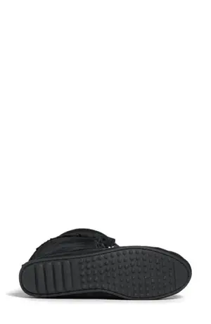 Minnetonka Lace-up Boots - Black Suede