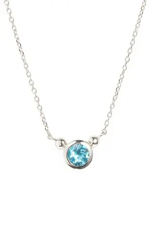 Anzie Bonheur Bubbling Brook Station Necklace - Swiss Blue Topaz