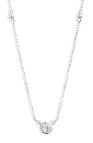 Anzie Anzie Bonheur Bubbling Brook Station Necklace White Topaz