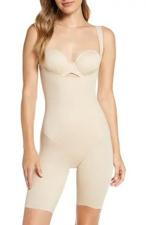 TC Shapewear Back Magic® Open-bust Thigh Slimming Bodysuit - Warm Beige