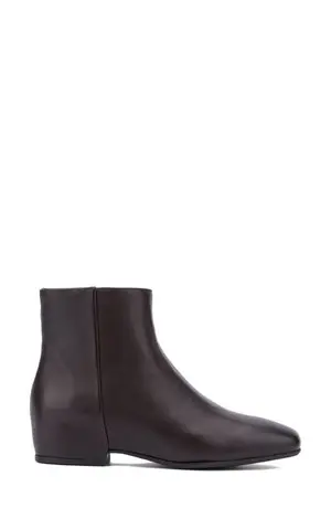 Aquatalia Ulyssa Waterproof Leather Bootie - Dark Brown