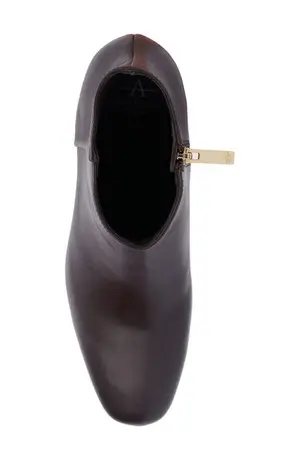 Aquatalia Ulyssa Waterproof Leather Bootie - Dark Brown