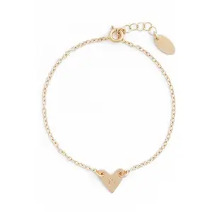 NASHELLE Initial Heart Bracelet - Gold-m
