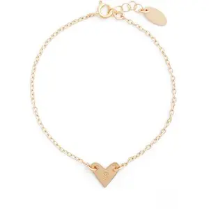 NASHELLE Nashelle Initial Heart Bracelet Gold-s