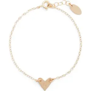 NASHELLE Nashelle Initial Heart Bracelet Gold-u