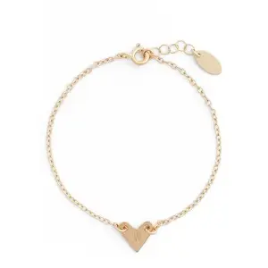 NASHELLE Nashelle Initial Heart Bracelet Gold-w