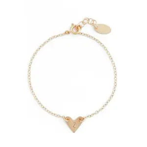 NASHELLE Initial Heart Bracelet - Gold