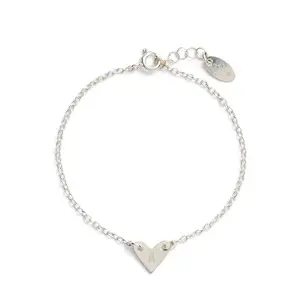 NASHELLE Nashelle Initial Heart Bracelet Silver-a