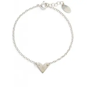 NASHELLE Nashelle Initial Heart Bracelet Silver-n