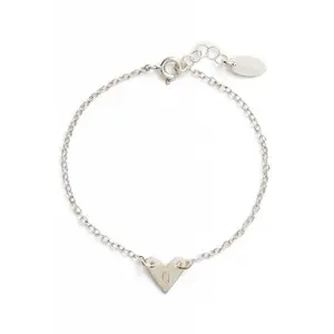 NASHELLE Nashelle Initial Heart Bracelet Silver-q