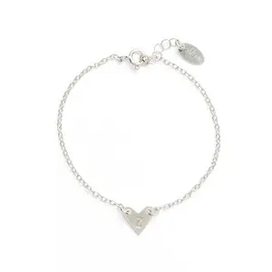 NASHELLE Nashelle Initial Heart Bracelet Silver-z