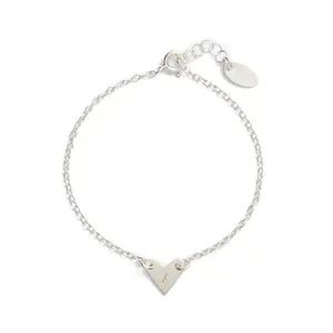 NASHELLE Initial Heart Bracelet - Silver