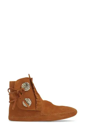 Minnetonka Two-button Softsole Bootie - Brown