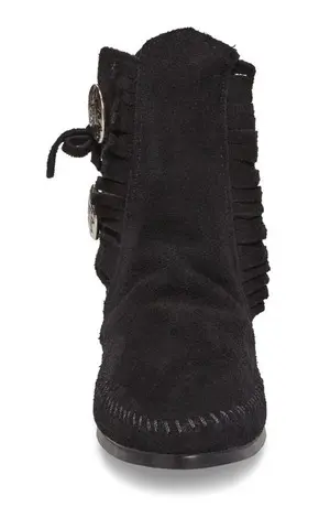 Minnetonka Two-button Hardsole Bootie - Black