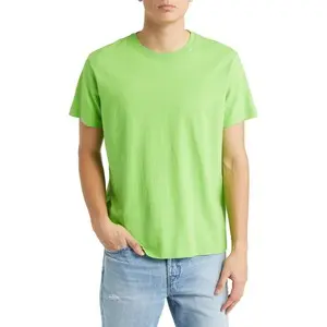 FRAME Logo Cotton T-shirt Neon Green