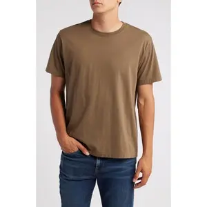 FRAME Logo Cotton T-shirt Soft Mocha