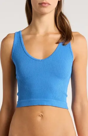 Free People Free People Rib Brami Crop Tank Campanula