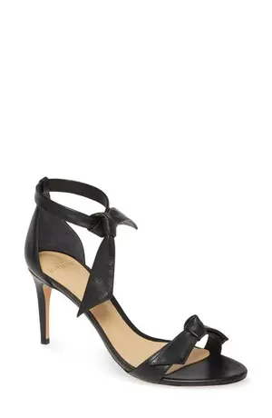 ALEXANDRE BIRMAN Clarita Ankle Tie Sandal - Black Leather