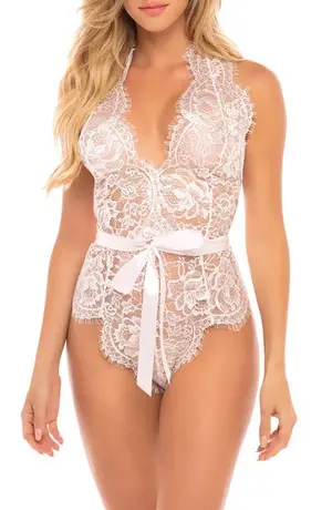 OH LA LA CHERI Naomi Lace Bodysuit - White