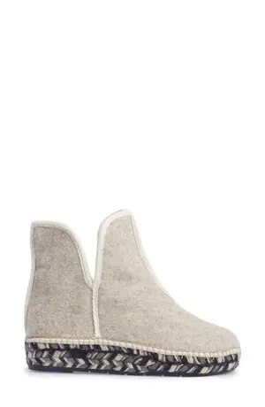 TONI PONS Espadrille Platform Bootie With Faux Fur Lining