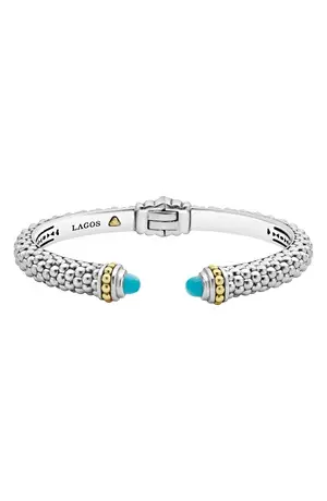 Lagos LAGOS Rittenhouse Hinge Cuff Silver/ Turquoise