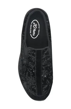 Easy Spirit Traveltime Clog Sneaker - Black Floral