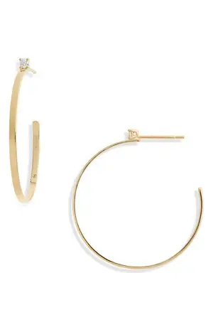 Lana Jewelry 14k Gold Diamond Hoop Earrings - Yellow