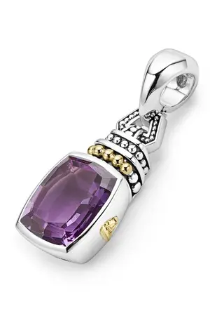 Lagos LAGOS Rittenhouse Semiprecious Stone Clip Pendant Amethyst
