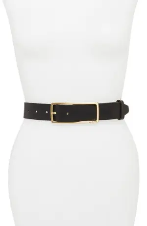 Rag & Bone Rebound Leather Belt - Blk