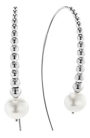 Lagos Threader Pearl Earrings