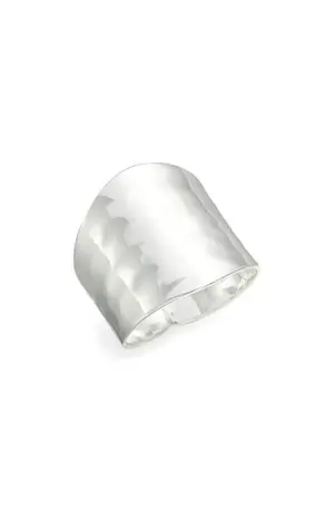 Nest Jewelry Hammered Adjustable Ring - Silver