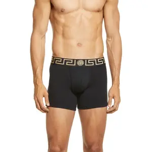 Versace 2-pack Greca Border Boxers - Black