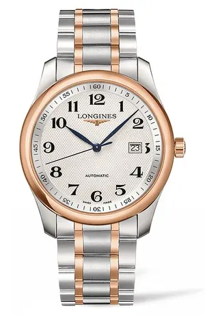 LONGINES Longines Master Automatic Bracelet Watch Silver/ Rose Gold