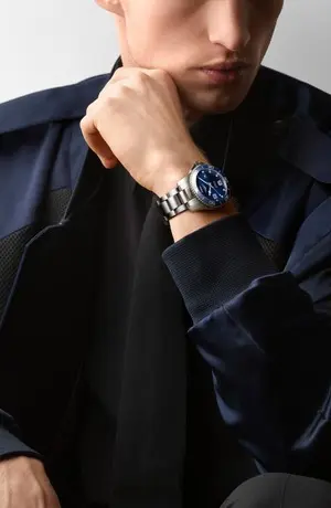 LONGINES Master Automatic Bracelet Watch - Silver/blue