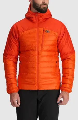 OUTDOOR RESEARCH Helium Water-resistant Hooded Down Jacket - Spice