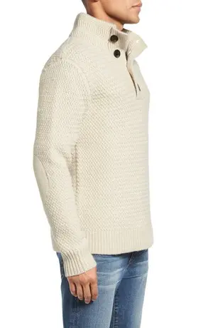 SCHOTT Military Henley Sweater - Off White