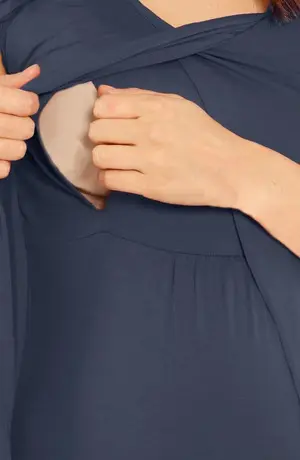 ANGEL MATERNITY Nursing Top - Blue